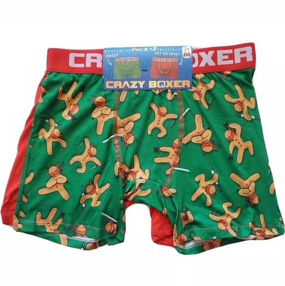Crazy Boxer | Underwear & Socks | 2 Pair Crazy Boxer Gingerbread Man ...